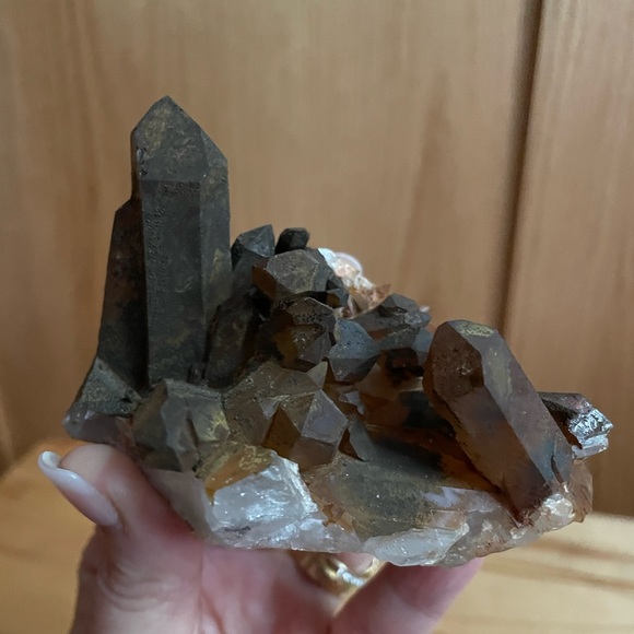 Accents | Quartz Cluster With Deep Red Iron Coating Tangerine Quartz ...